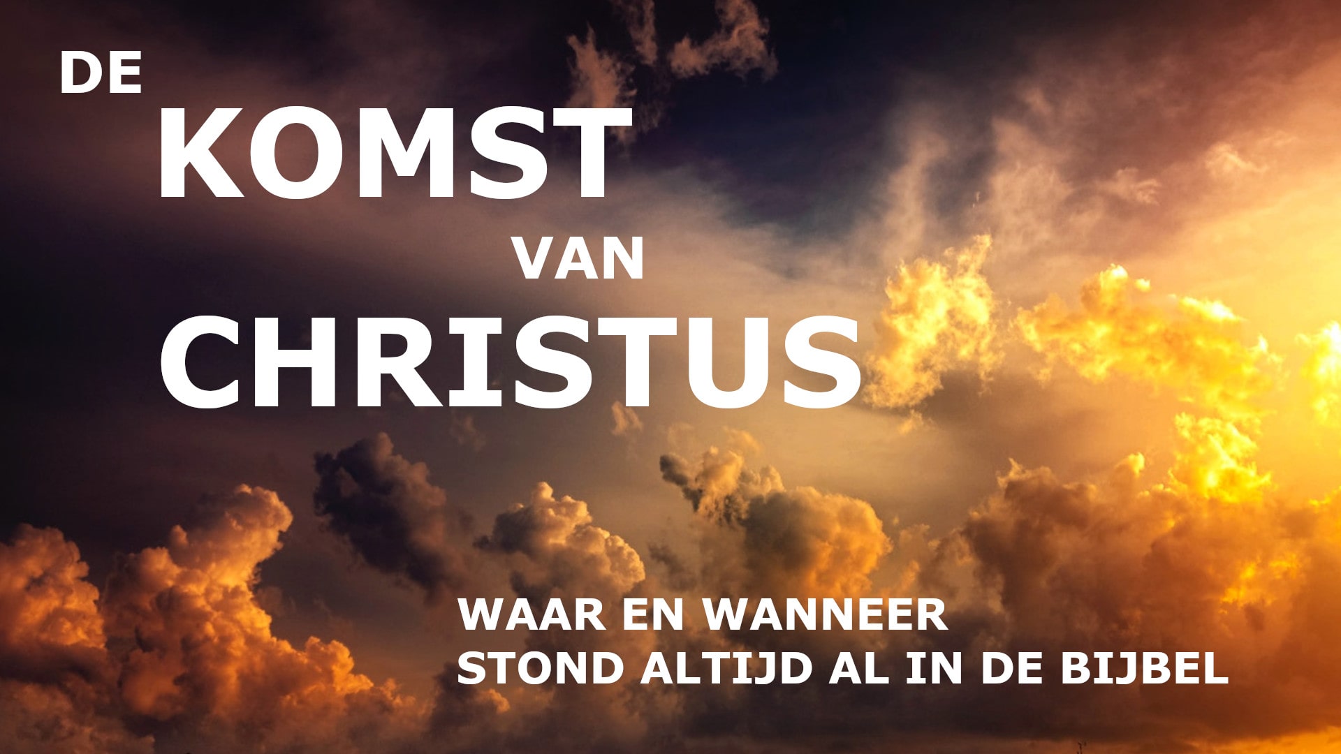 De Eerste Opstanding - de komst van christus